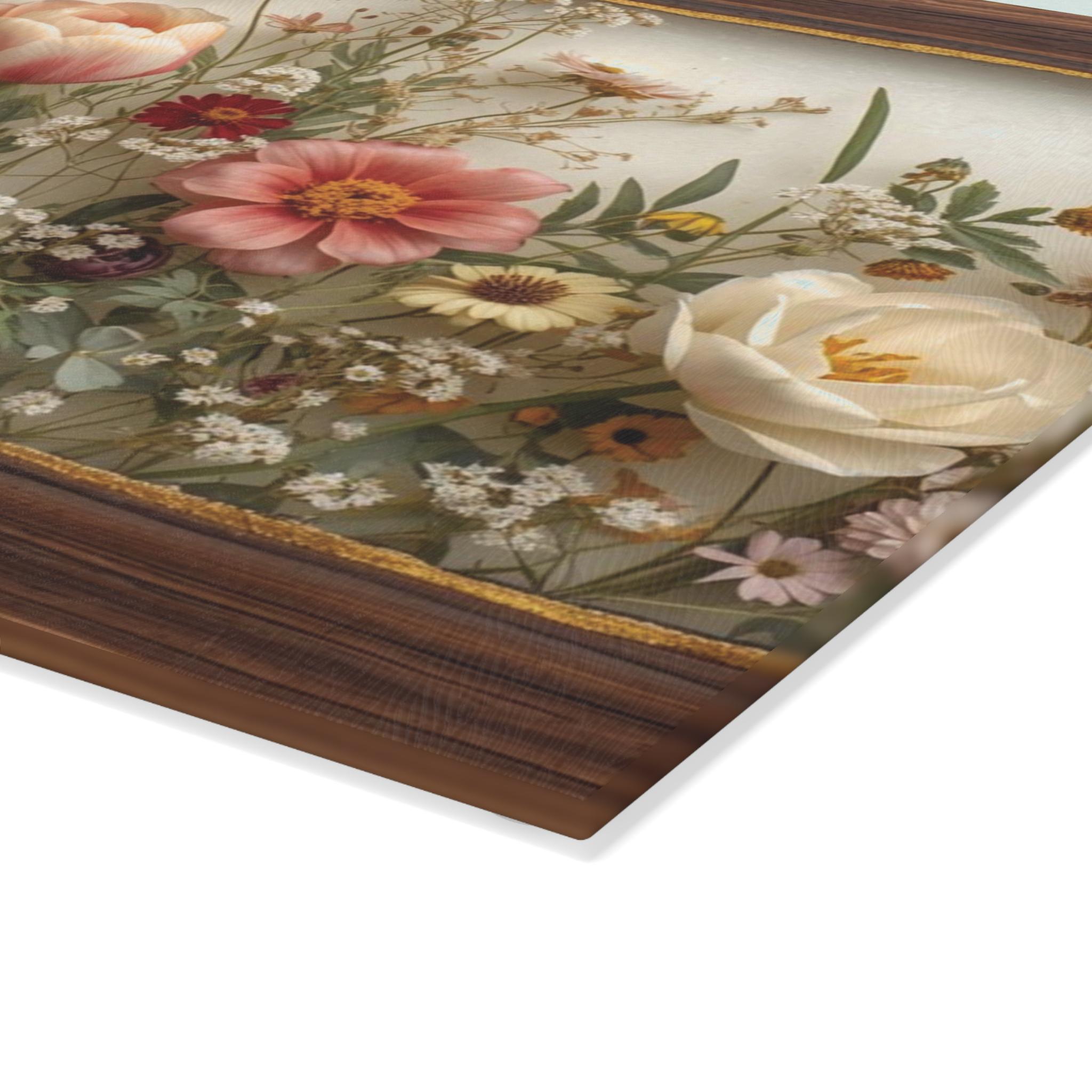 Gorgeous Unique Wildflowers Epoxy Art *glass* Cutting & Serving Board ...