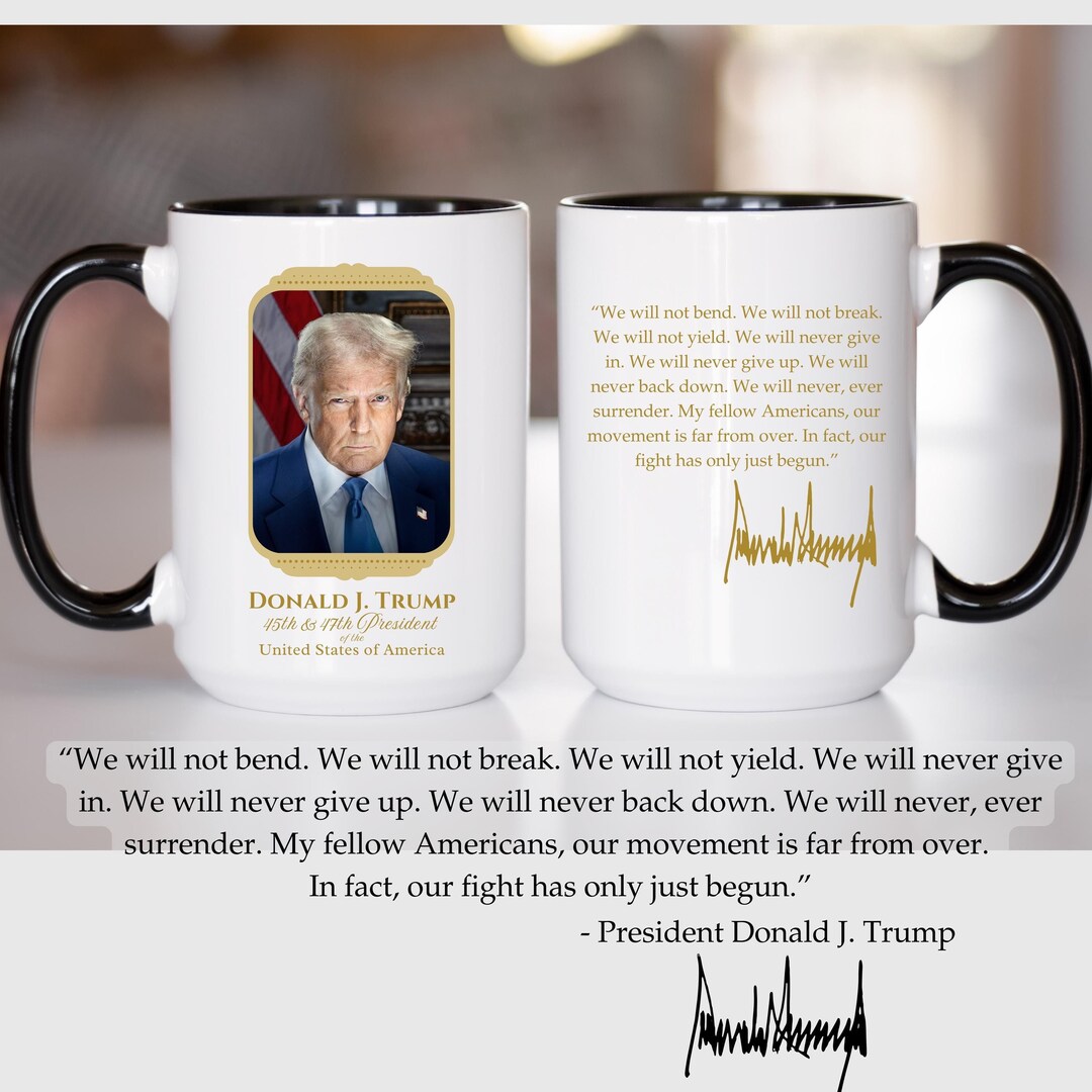 Donald Trump Coffee Mug, President Trump Merchandise, Trump Supporter ...