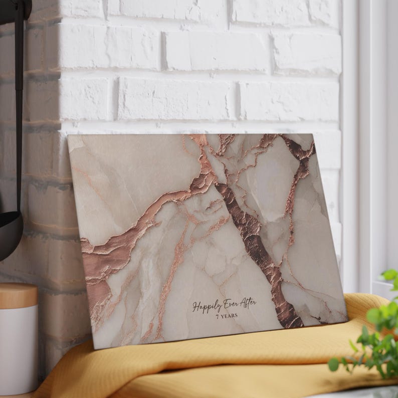 Beautiful 7th Anniversary Copper-marble-design *glass* Cutting ...