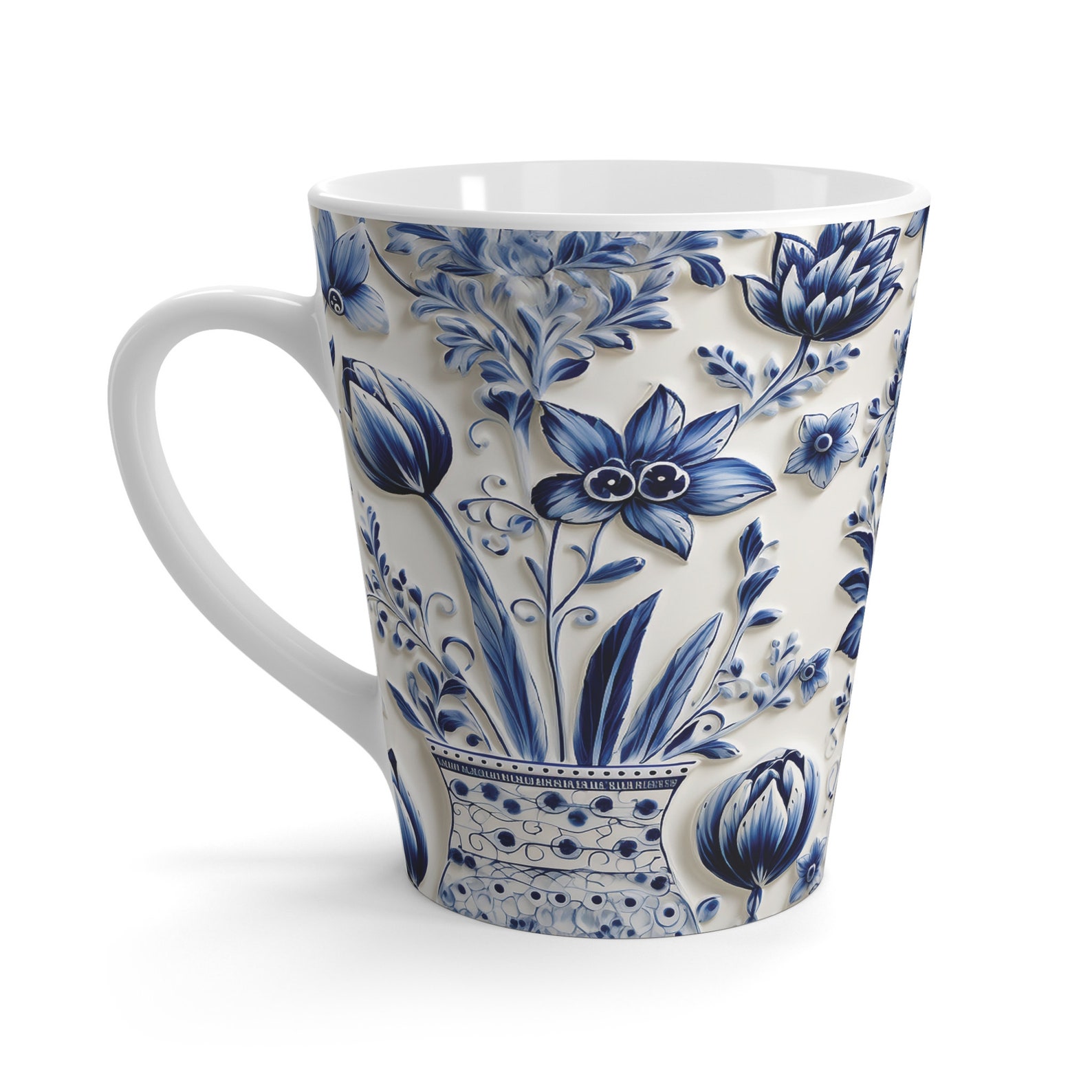 Beautiful Delft Blue-design Latte Mug Gift for Her Gift for Him Gift ...