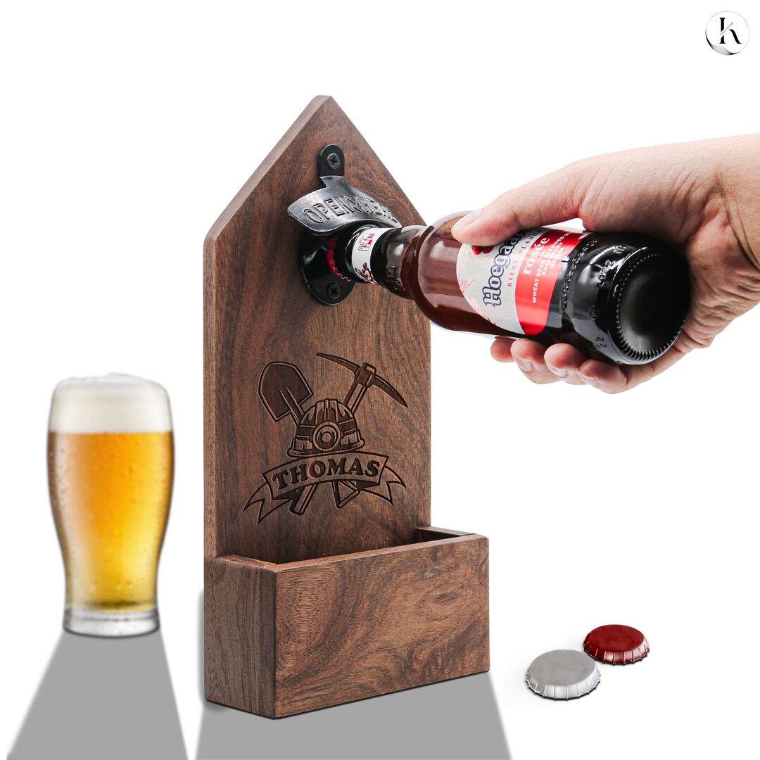 Coal Miner Gift on Father's Day - Custom Name Beer Opener Gifts for ...