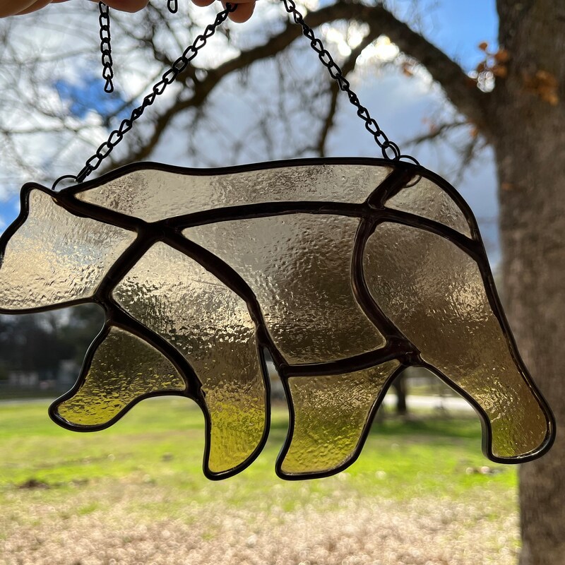Stained Glass Bear - Etsy
