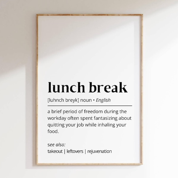 Lunch Break Sign - Etsy