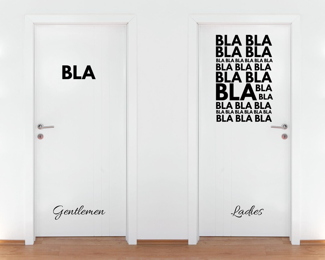 Funny Gender Stereotype-themed Bathroom Wall Art Set Minimalist ...
