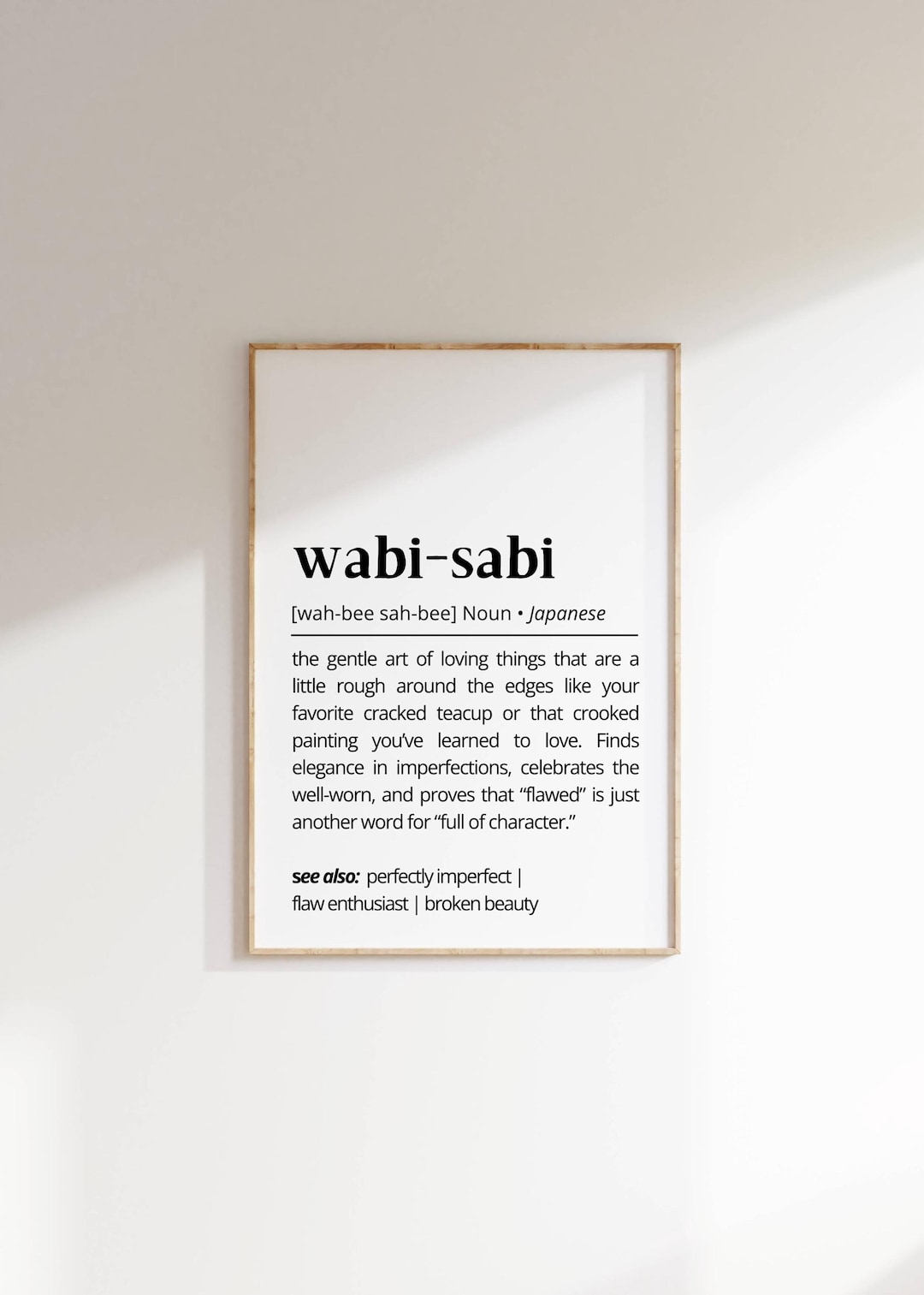 Wabi-sabi Definition Print, Japanese Aesthetic (digital Download) - Etsy