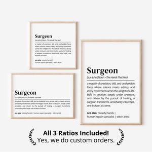 Surgeon Definition Print: Medical Office Wall Art (digital Download) - Etsy