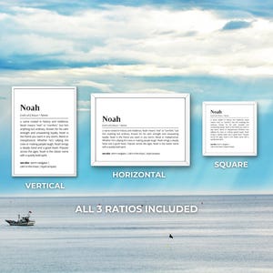 Noah Name Meaning Art: Personalized Nursery Decor (digital Download) - Etsy