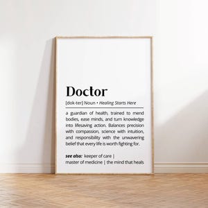 Doctor Definition Print: Medical Office Wall Art (digital Download) - Etsy