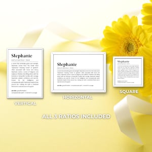 Stephanie Name Meaning Print: Greek Definition, Personalized Wall Art ...