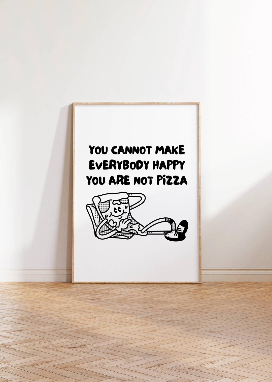 Funny Pizza Quote Wall Art You Are Not Pizza Humorous Kitchen Printable ...