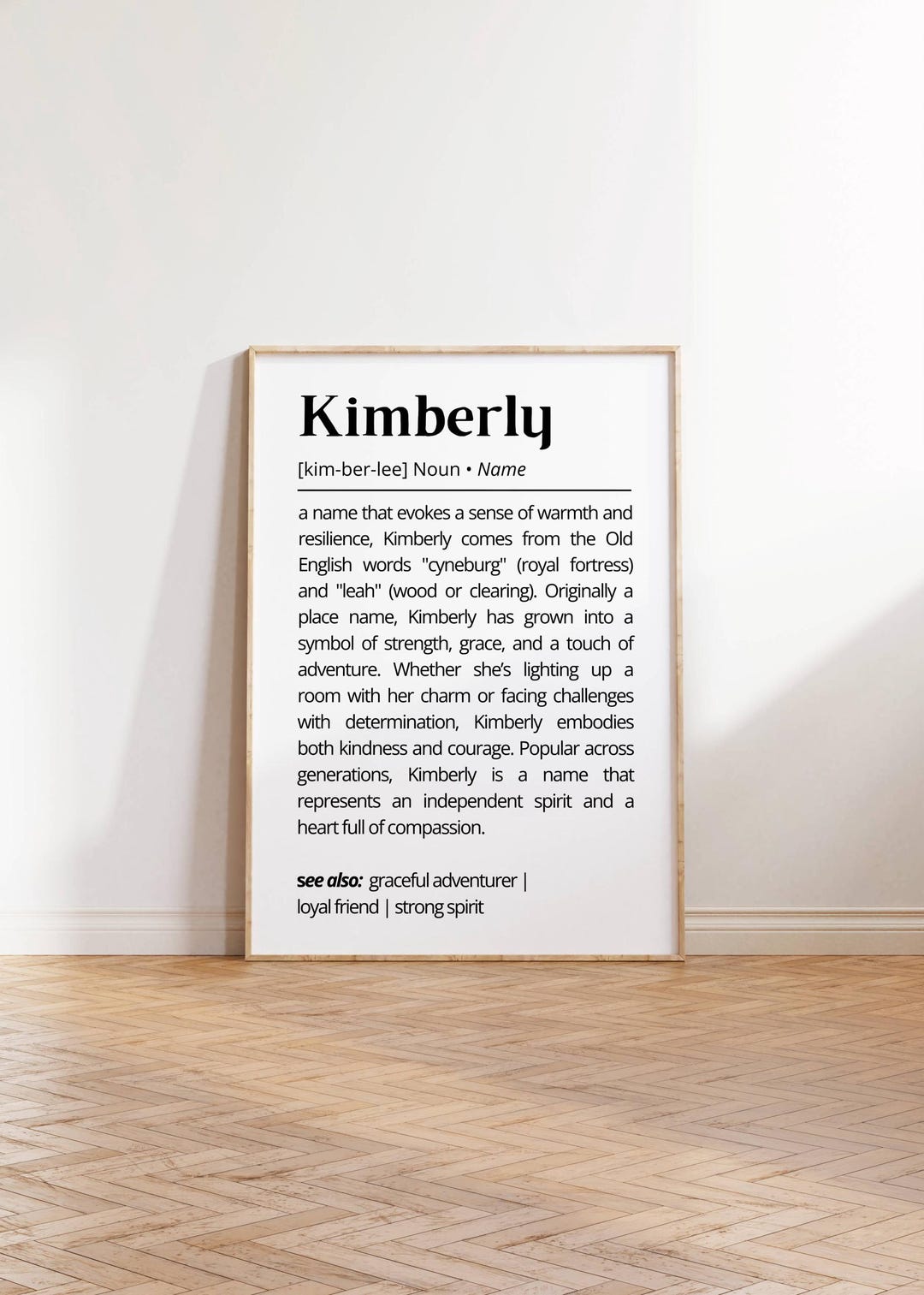 Kimberly Name Meaning Print: Personalized Wall Art (digital Download ...