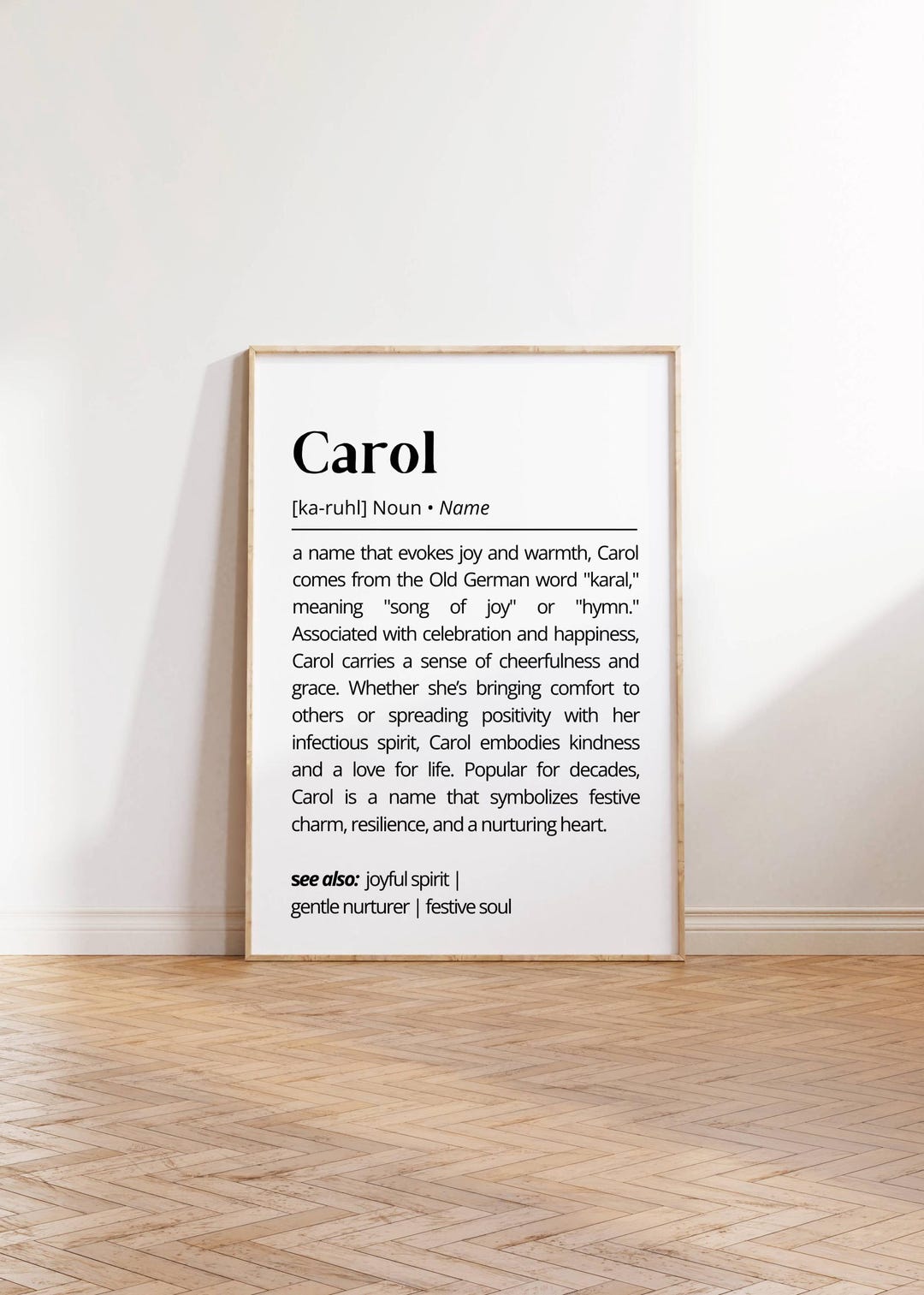 Carol Name Meaning Print | Personalized Gift | Nursery Wall Art ...