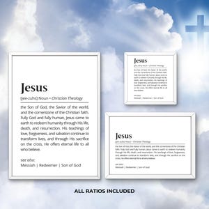 Jesus Definition Wall Art Printable Christian Faith Inspirational Bible ...