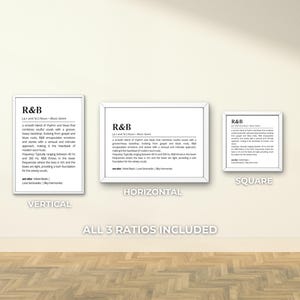 R&B Music Definition Art: Soulful Genre Typography Print (digital ...