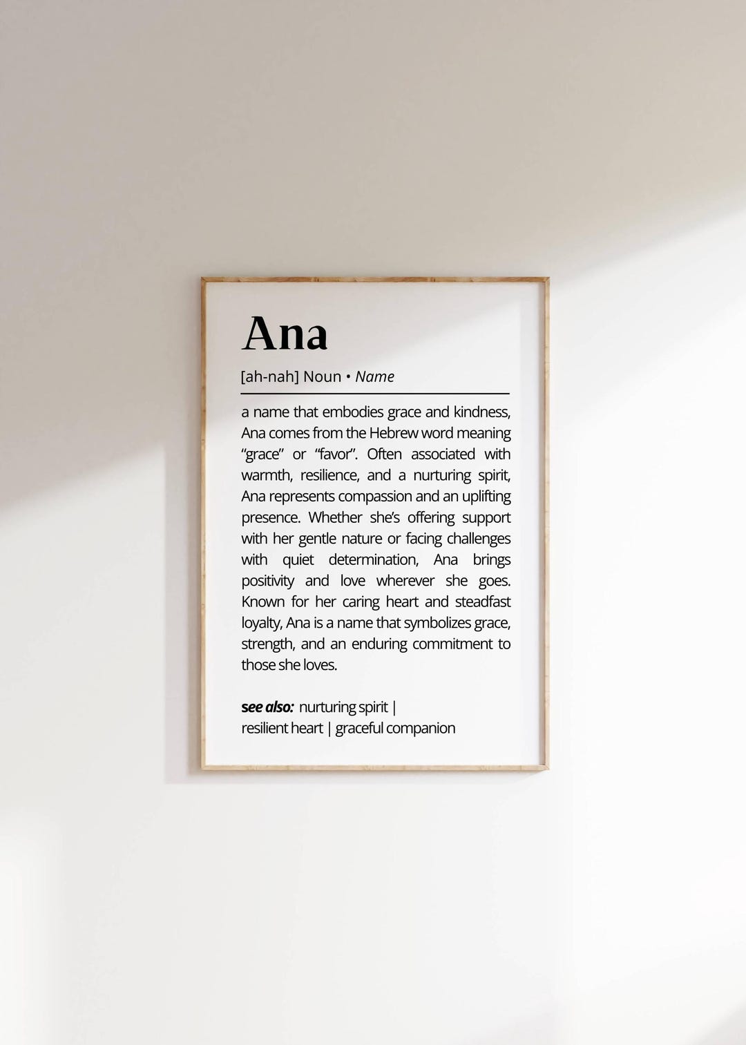 Ana Name Meaning Print | Personalized Gift | Nursery Wall Art | Instant ...