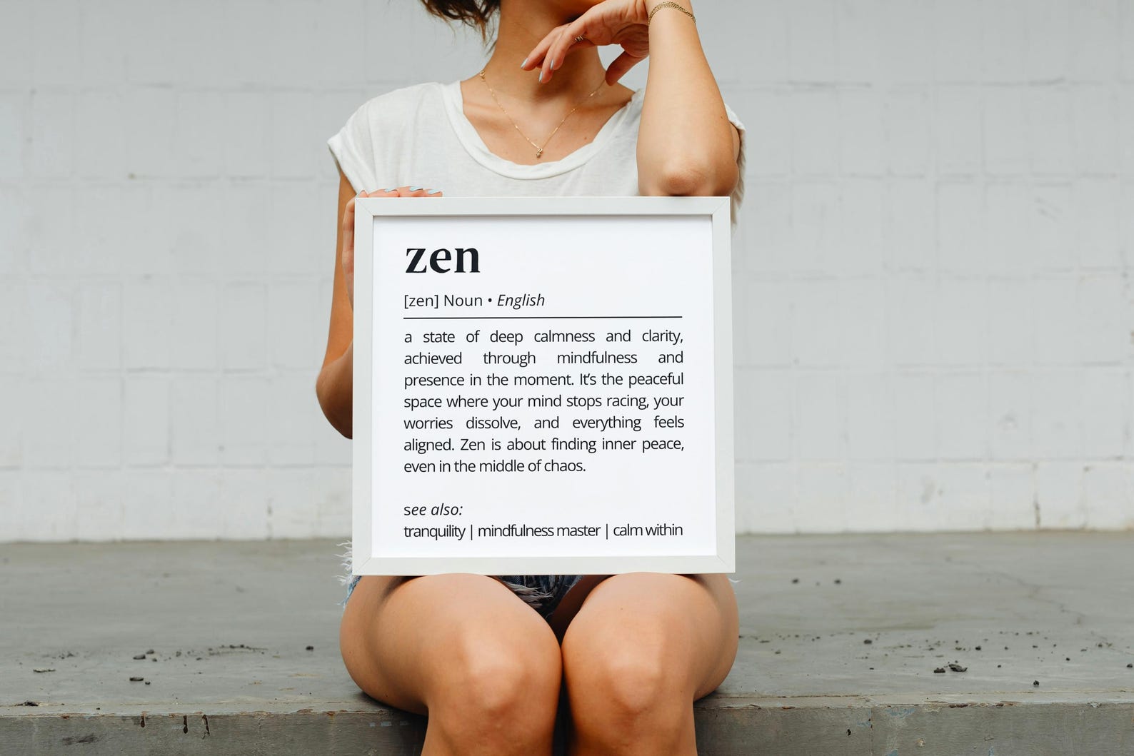 Zen Definition Print: Minimalist Mindfulness Wall Art (digital Download ...
