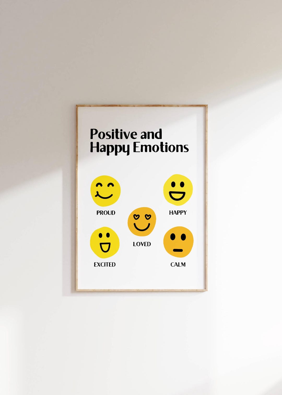 Happy Feelings Poster: Kids Emotions Chart, Classroom Decor (digital ...