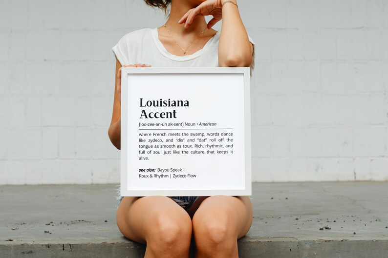 Louisiana Accent Definition Print: Cajun Humor, New Orleans Decor ...