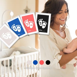 Personalized Baby Birth Print Minimalist Footprint Wall Art Custom ...