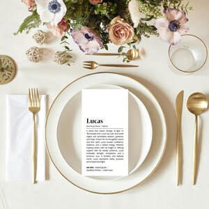 Lucas Name Definition Wall Art Personalized Name Meaning Minimalist ...