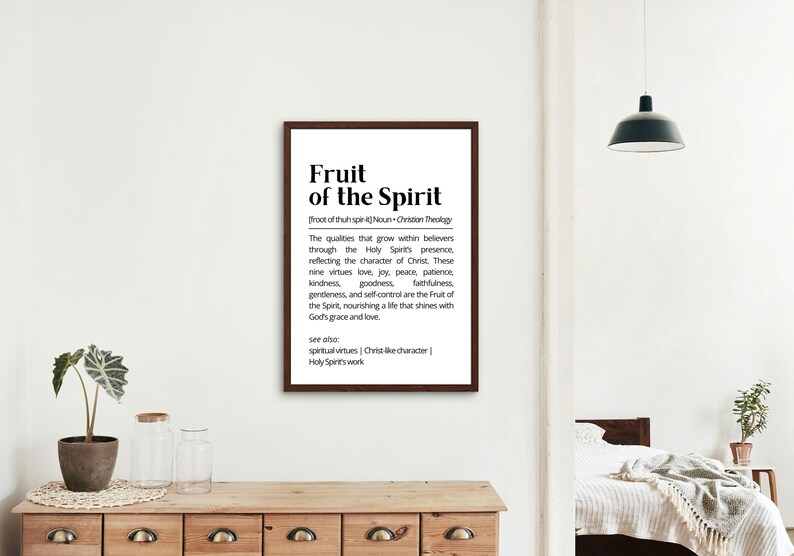 Fruit of the Spirit Definition Christian Wall Art Inspiration Bible ...