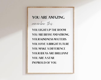 Affirmation Wall Art for Kids Inspirational Classroom Decor Kids Room ...