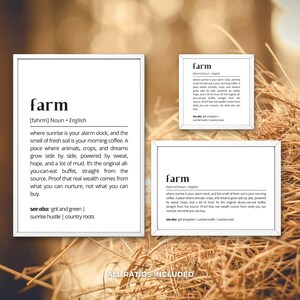 Farm Definition Print: Rustic Farmhouse Decor (digital Download) - Etsy