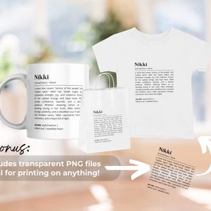 Nikki Name Definition Wall Art Personalized Name Meaning Gift ...