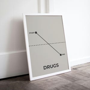 Anti-drug Awareness Poster: Minimalist Sobriety Motivation Art (digital ...