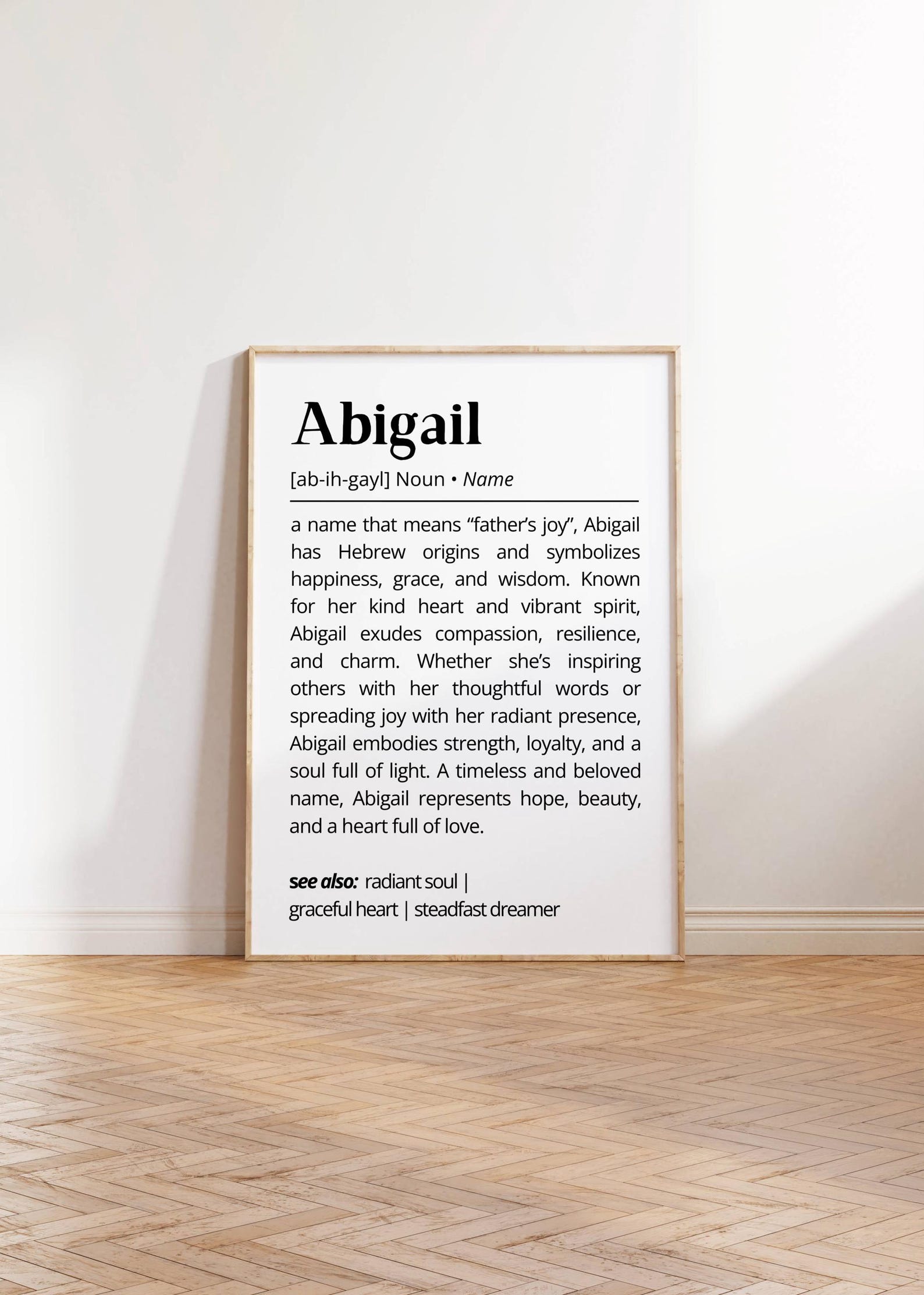 Abigail Name Meaning Print | Personalized Gift | Nursery Wall Art ...