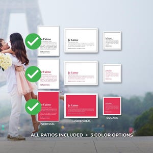 Je T'aime Definition Print: French Love Typography (digital Download ...