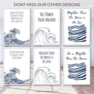 Ocean Wave Christian Wall Art: Psalm 93 Scripture Print (digital ...