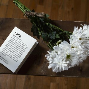 Cody Name Definition Wall Art Personalized Name Meaning Gift for Him ...