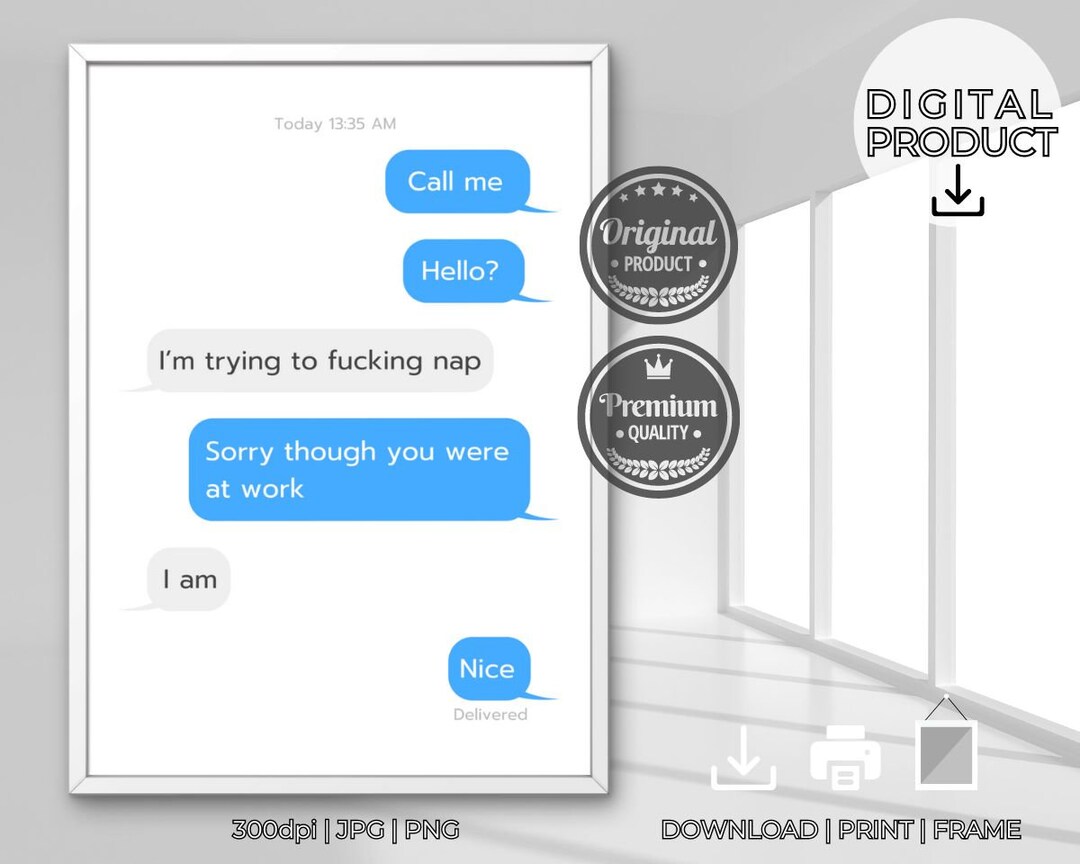 Imessage Text Art, Typography Print, Text Art, Funny Posters, Captured ...