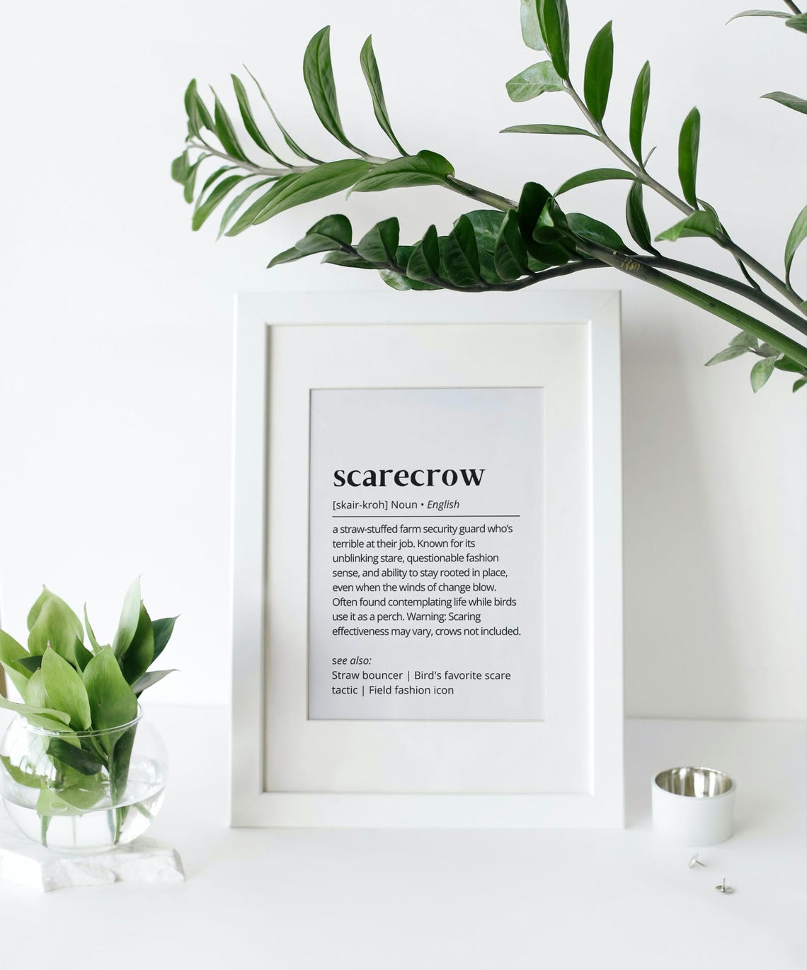 Funny Scarecrow Definition Print: Halloween Fall Decor (digital ...