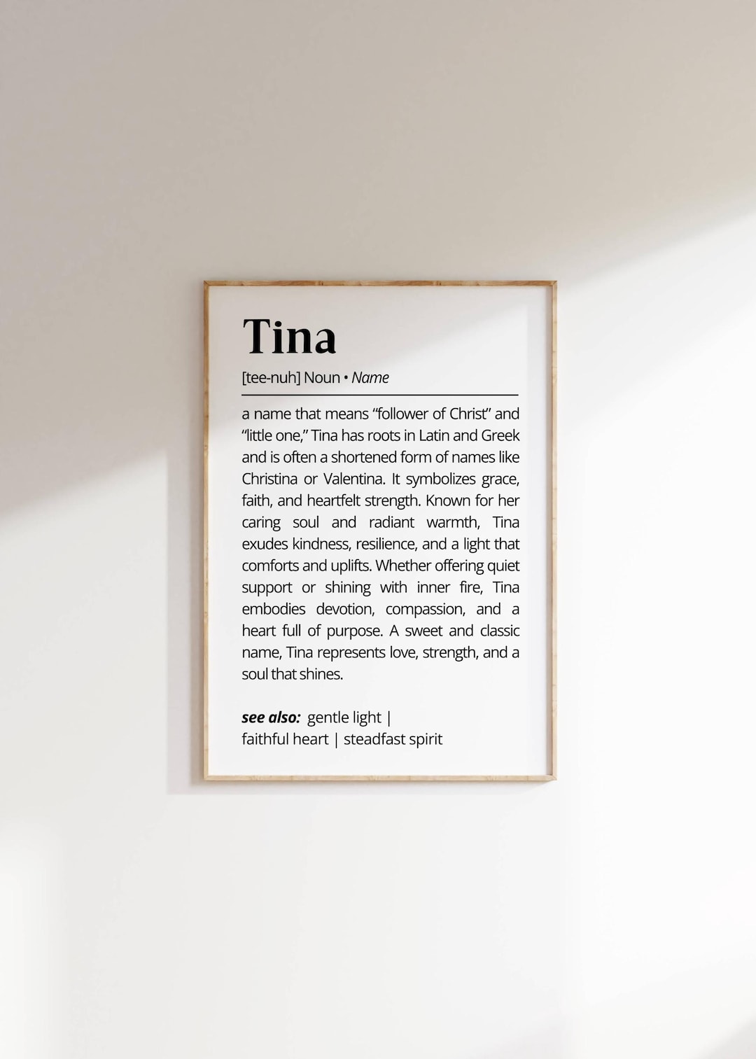 Tina Name Meaning Print: Minimalist Nursery Decor (digital Download) - Etsy