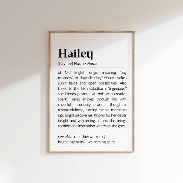 Hailey Name Art - Etsy