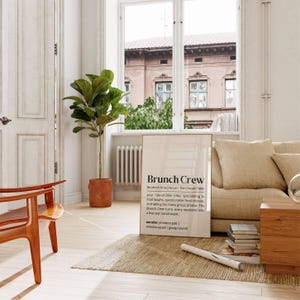 Brunch Crew Definition Printable Wall Art Fun and Quirky Typography ...