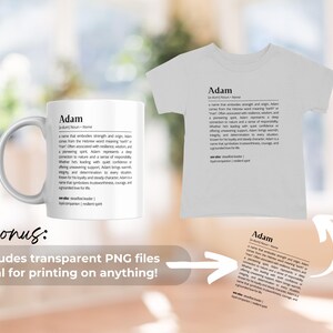 Adam Name Definition Print Personalized Name Gift Unique Minimalistic ...