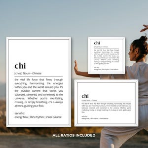 Chi Definition Wall Art Life Force Minimalist Chinese Energy Print Zen ...