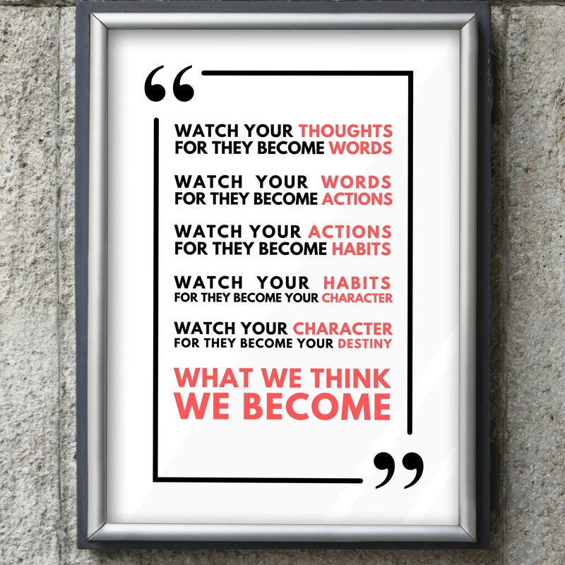 Watch Your Thoughts - Etsy