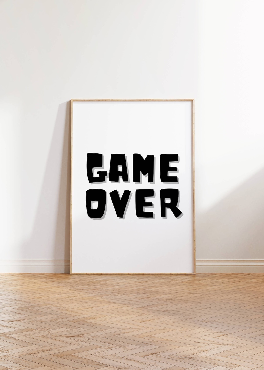 Game Over Poster Game Room Wall Art Presents for Gamers Retro Poster ...