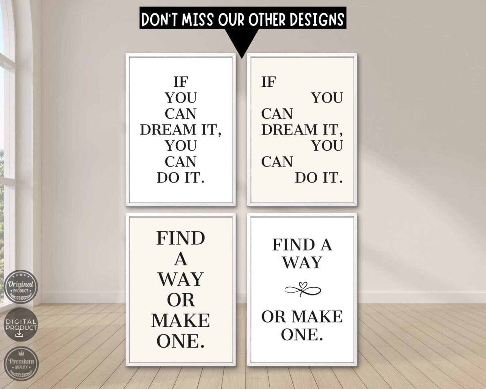 Motivational Posters, Affirmation Wall Paper, Typography as Art ...
