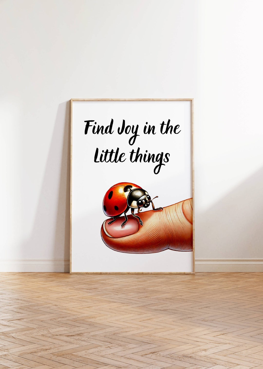 Ladybug Nursery Print: Find Joy Quote, Animal Art (digital Download) - Etsy