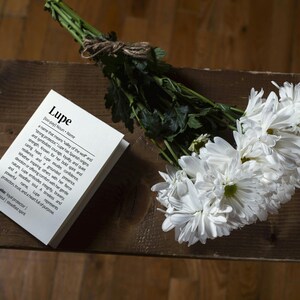 Lupe Name Definition Wall Art Personalized Name Meaning Gift Minimalist ...