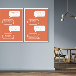 Conversation Starter Wall Art Set of 3 Office Lobby Decor Waiting Room ...