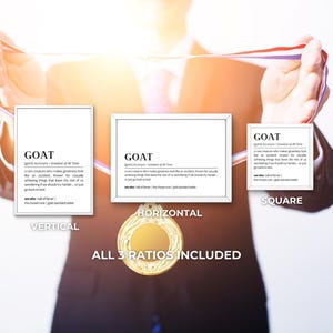GOAT Definition Print: Funny Motivational Office Wall Art (digital ...