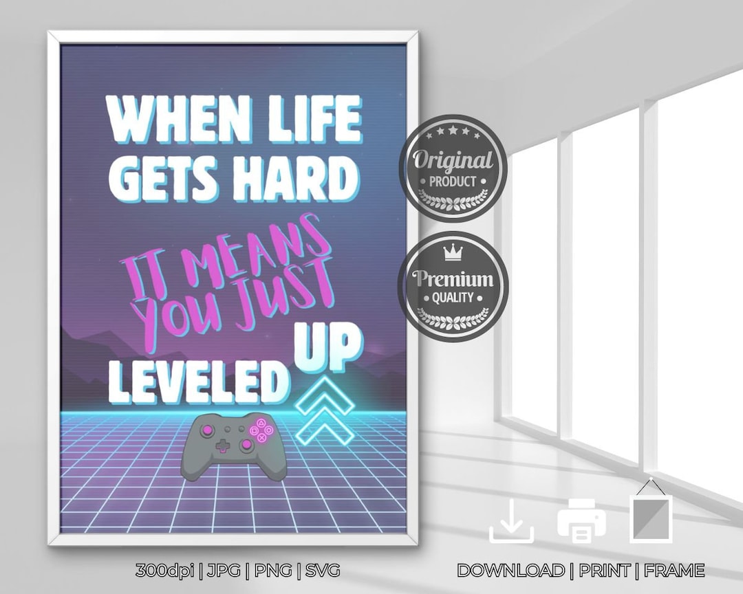 Funny Game Poster, Gaming Poster for Wall, Gaming Wall Decor, Gamer ...