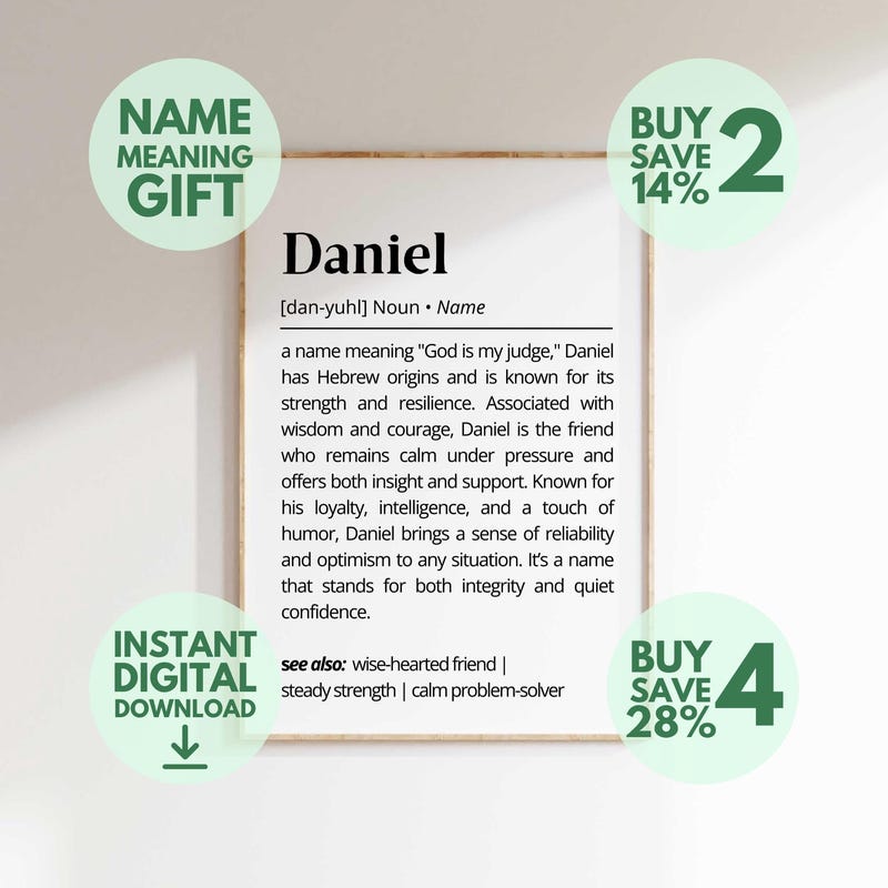 Baby Name Daniel - Etsy
