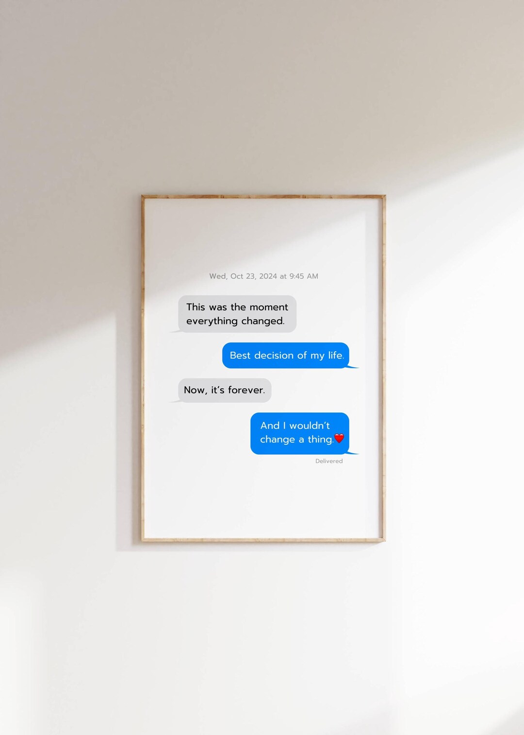 Custom Imessage Text Art Print: Personalized Chat Poster (digital ...